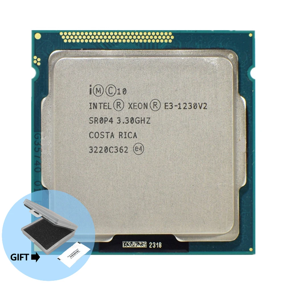 Processador CPU Intel Xeon Quad-Core, E3-1230 v2, E3 1230v2, E3 1230 v2, 3,3 GHz, 8m, 69W, LGA 1155