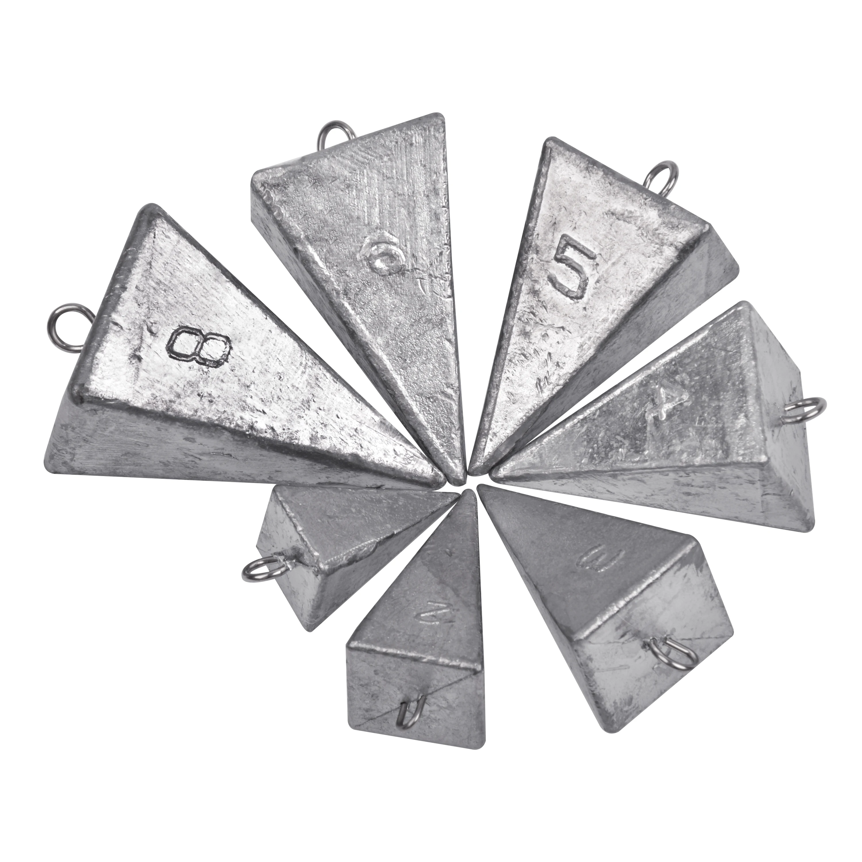 3Pcs-1-8OZ-Fishing-Pyramid-Sinker-Weights-Pyramid-Fishing-Sinker-Bulk ...