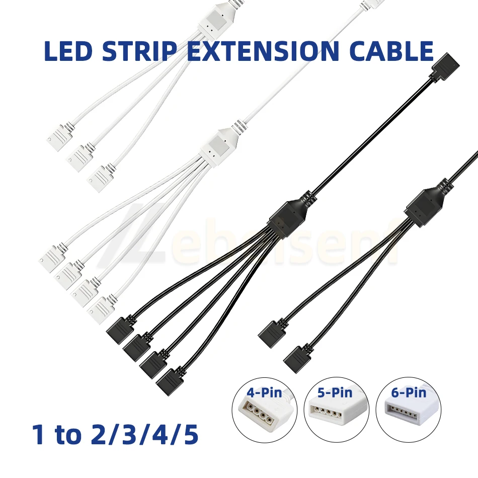 4P-5P-6P-RGB-RGBW-RGBCCT-LED-Strip-Controller-Sync-Expansion-Splitter ...