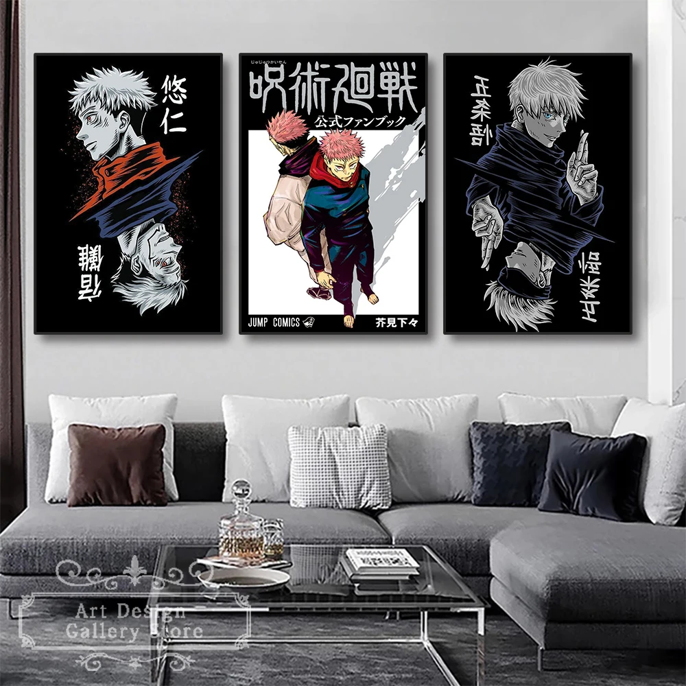 Jujutsu-Kaisen-Anime-Itadori-Yuji-Poster-Canvas-Painting-Wall-Art-For ...