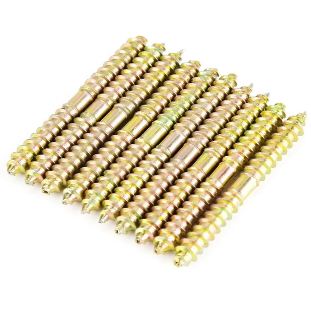 Double Sided Double Ended Screws Zinc Plating 6x60mm Dowel Screws ...