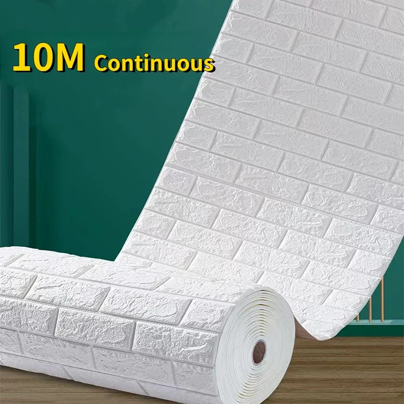 3-5-10m-DIY-3D-Wall-Sticker-Wallpaper-Roll-Self-Adhesive-White-Blue ...