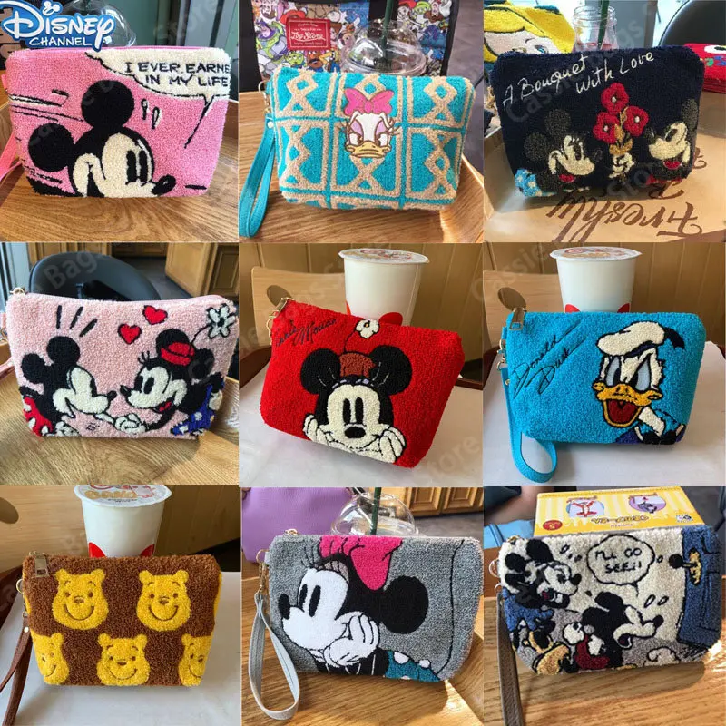 Disney-Women-Cosmetic-Bag-Cartoon-Mickey-Stitch-Winnie-Plush-Travel ...
