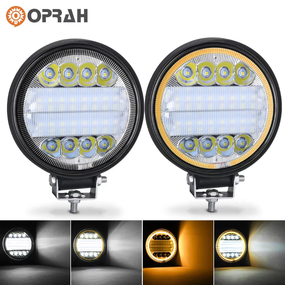 4x4-Led-Work-Light-Led-Bar-Round-Spot-Offroad-ATV-Jeep-Tractor-IP68-For ...