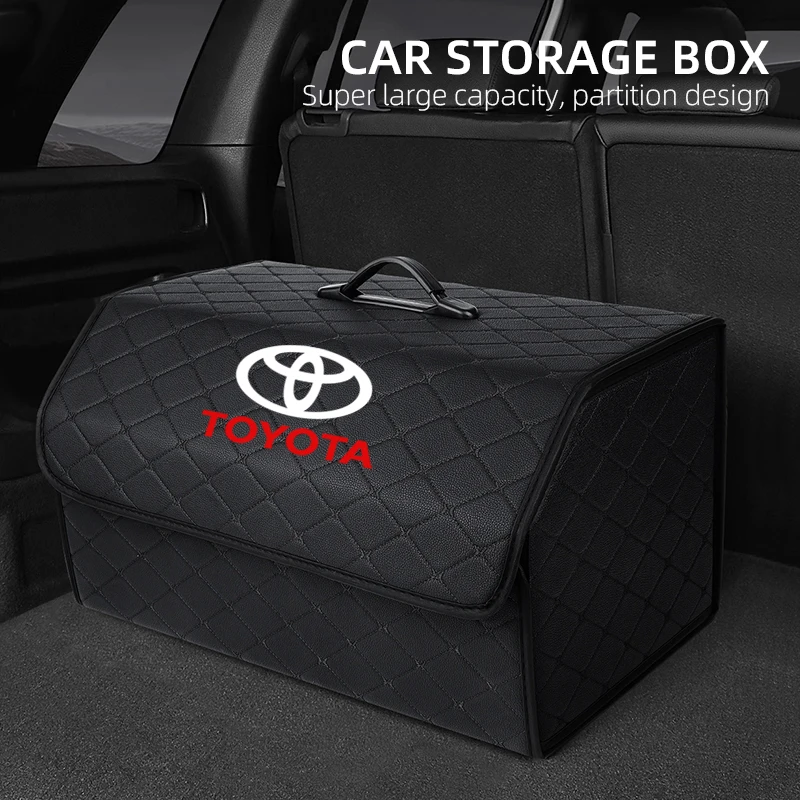 Car-Trunk-Storage-Bag-PU-Leather-Camping-Box-Collapsible-For-Toyota ...