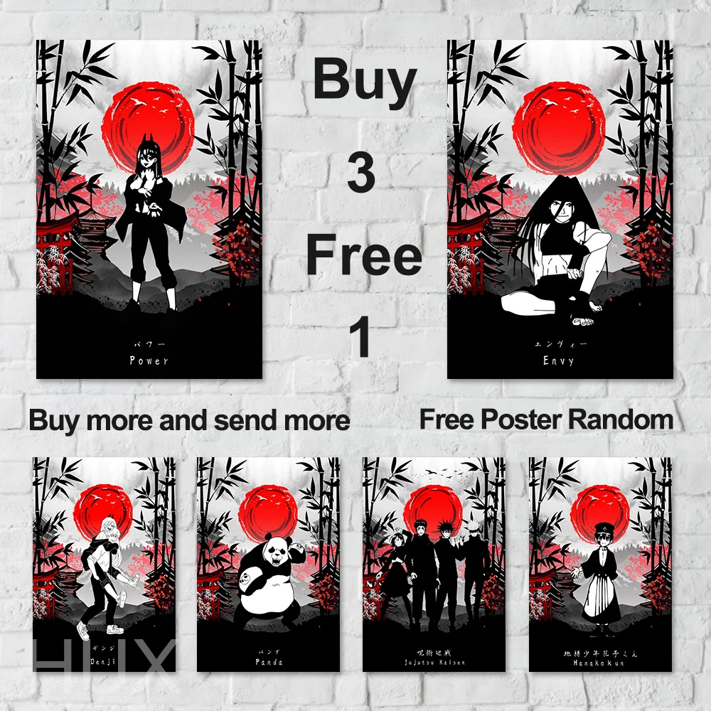 Classic-Anime-Collection-Quality-Posters-Demon-Slayer-Stickers-Kids ...