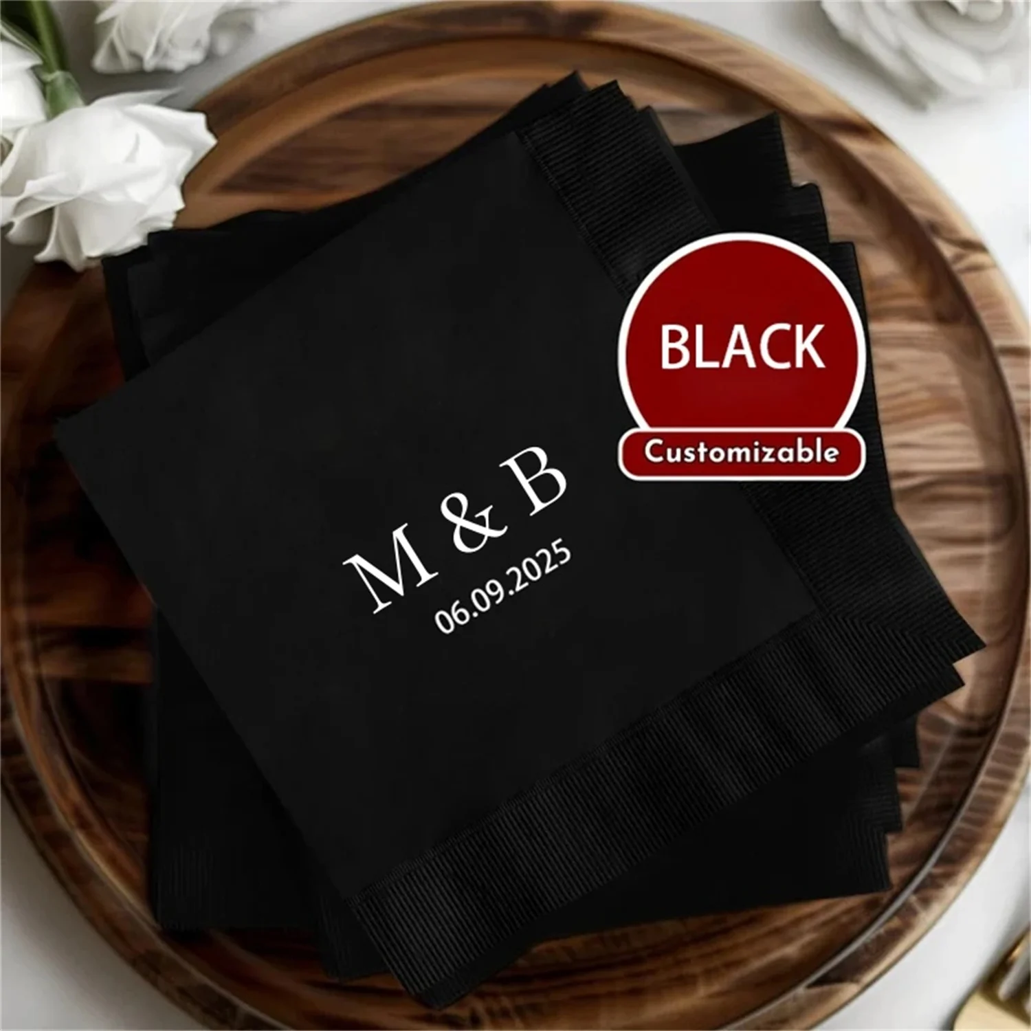 Personalized Wedding Paper Napkins with Print Animal Pattern Custom ...