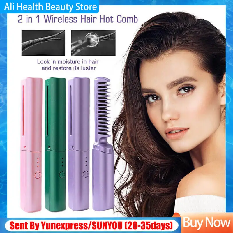 4000mah-Wireless-Professional-Hair-Straightener-Curler-Comb-Fast ...