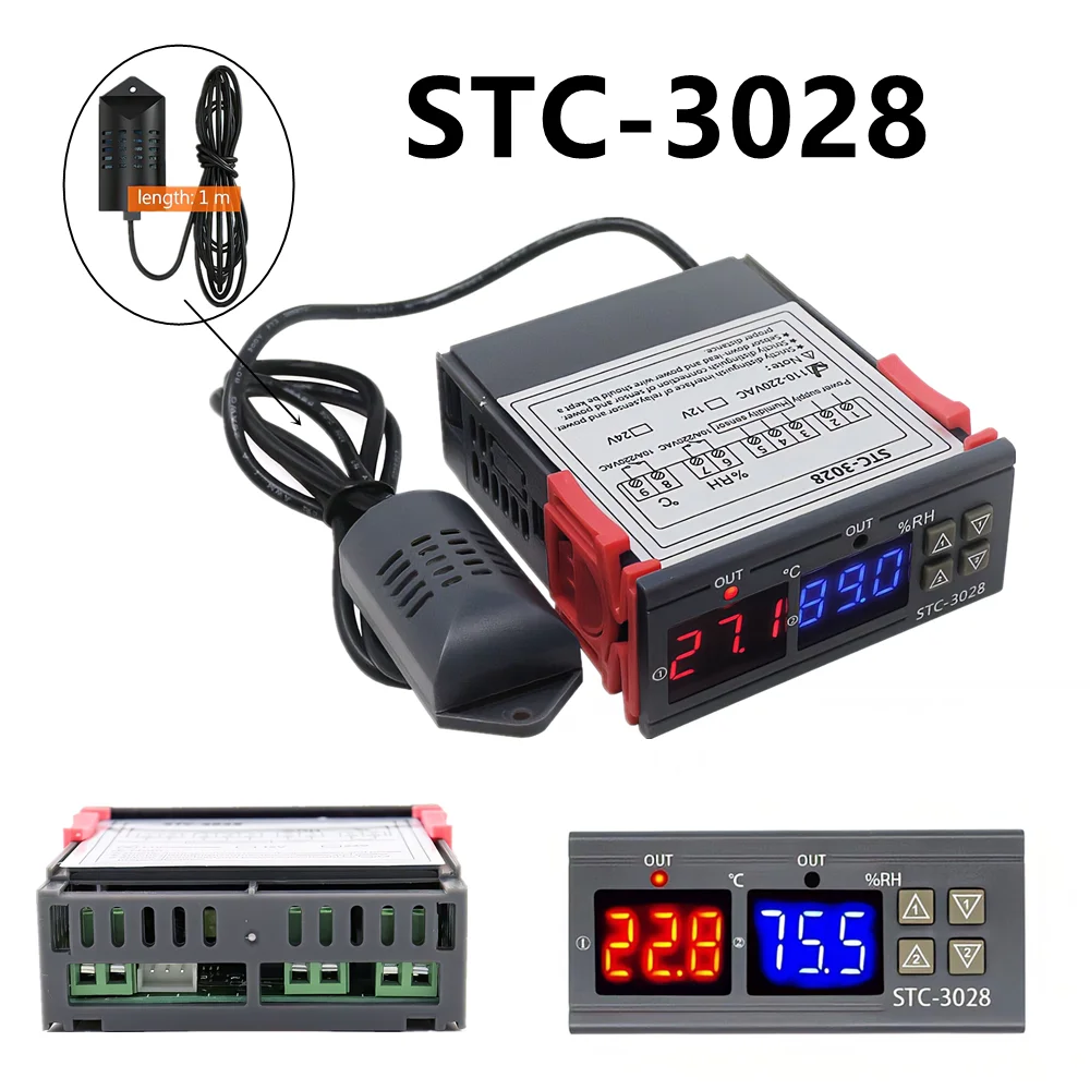 Termostato-Digital-Dual-Control-de-temperatura-y-humedad-STC-3028-term ...