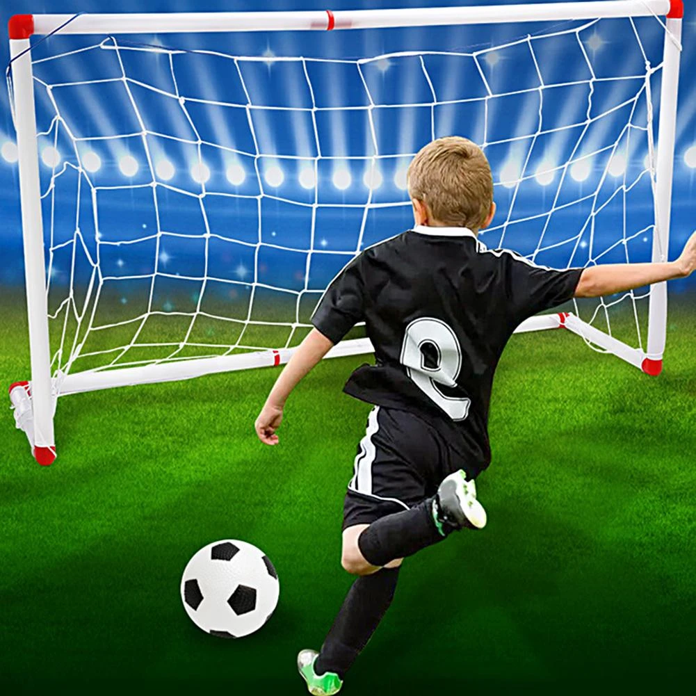 Mini Football Soccer Ball Goal Post Net Set Kids Children Target ...