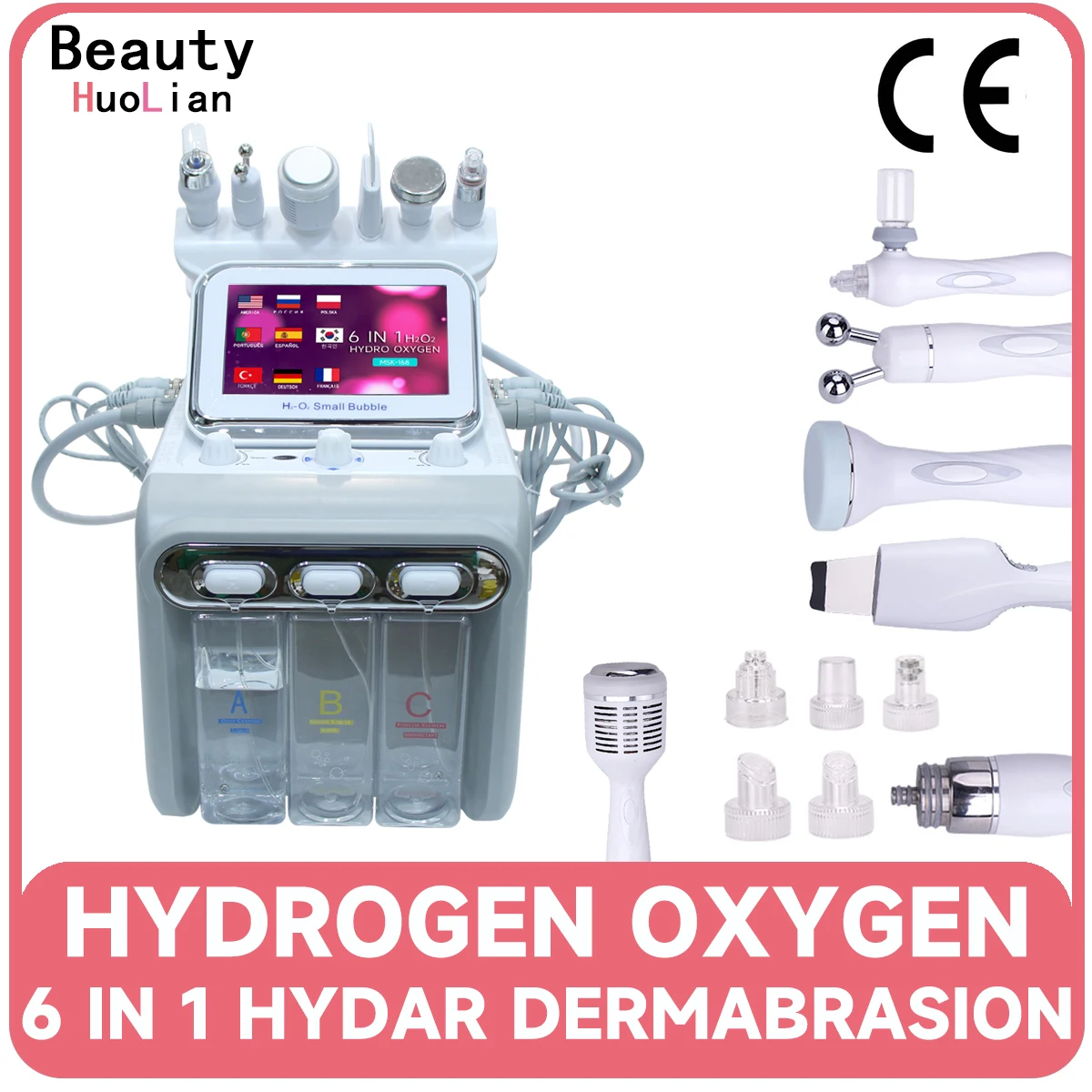 6 In1 H2-o2 Hydro Dermabrasion Rf Bio-lifting Spa Facial Hydro Facial ...