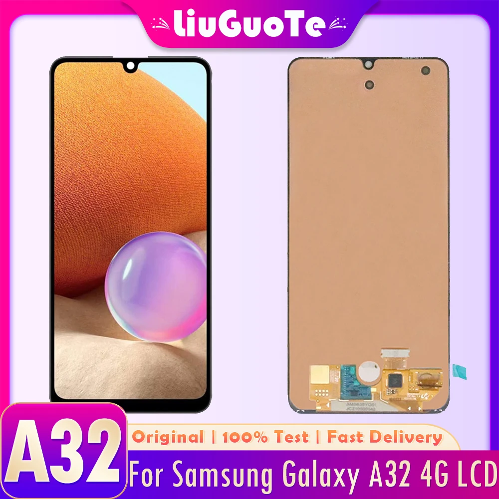 Original For Samsung Galaxy A32 4G LCD For Samsung A325 A325F SM-A325F/DS LCD Display With Frame ...