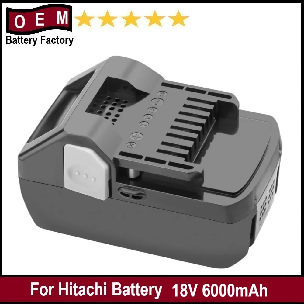 Upgraded 6000mAh! 18V Battery for Hitachi 18-Volt Tools BSL 1830C, BSL ...