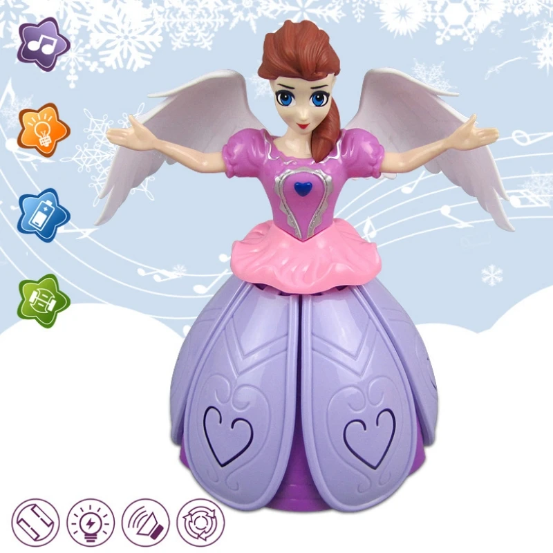 Princess-Frozen-Cartoon-Animation-Figure-Elsa-Doll-Light-Music-Spinning ...