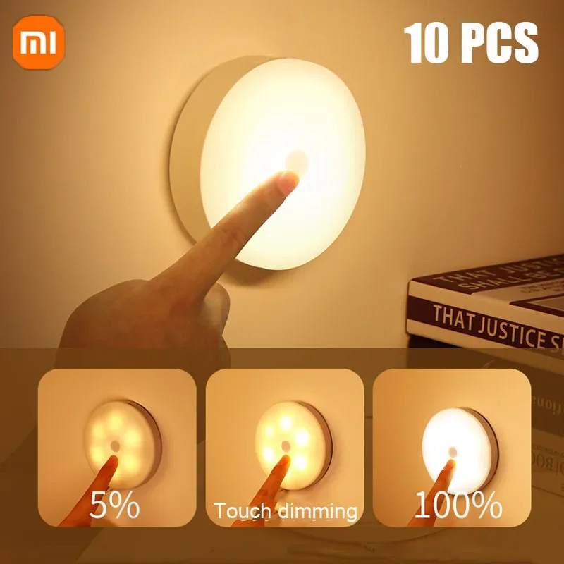 Xiaomi-LED-Touch-Night-Light-500mAh-Battery-USB-Rechargeable-Wireless-Led-Lamp-Magnetic-For ...