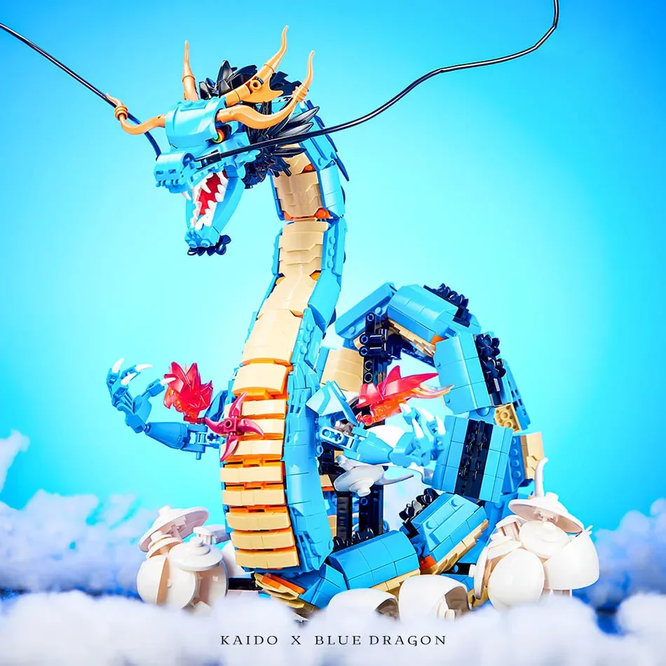 Kaido Building Block Set - One Piece Blue Dragon DIY