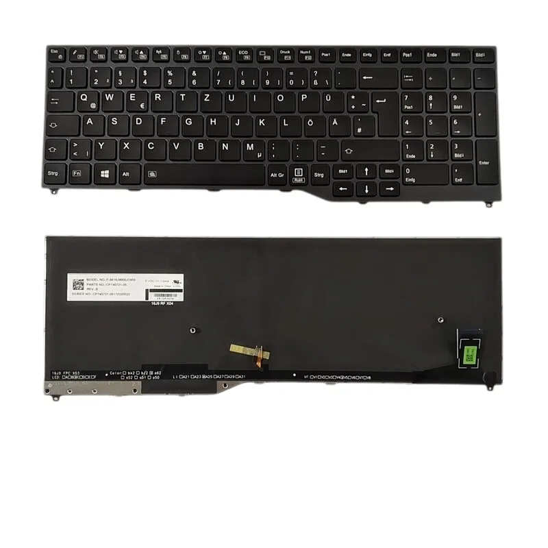 New Germany ITALY Belgium SA Layout For Fujitsu Lifebook U757 U747 ...