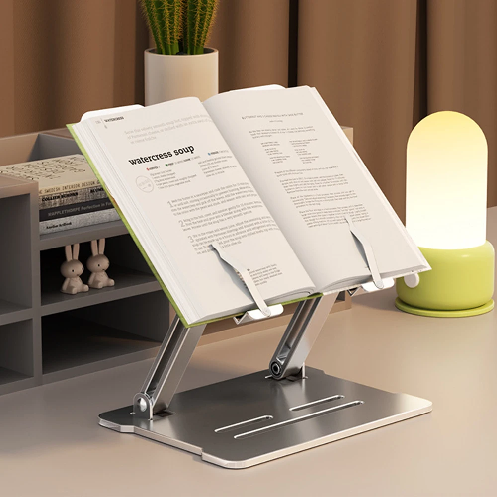 Adjustable-Aluminum-Book-Stand-Multi-Heights-Angles-Cookbook-Bracket ...