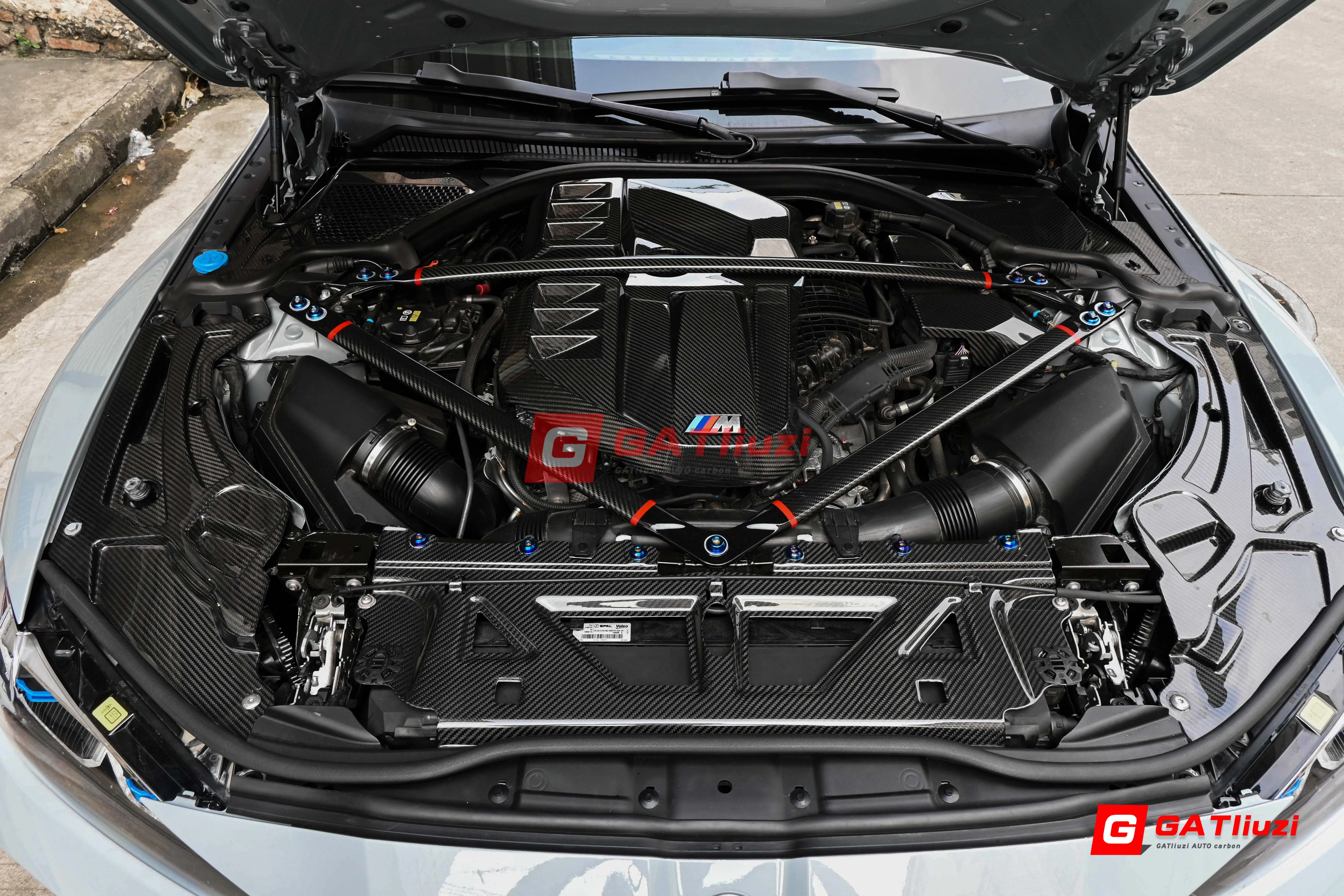 For BMW G80 G81 M3 G82 M4 Dry Carbon Fiber Engine Bay Cowls Grid Cover ...