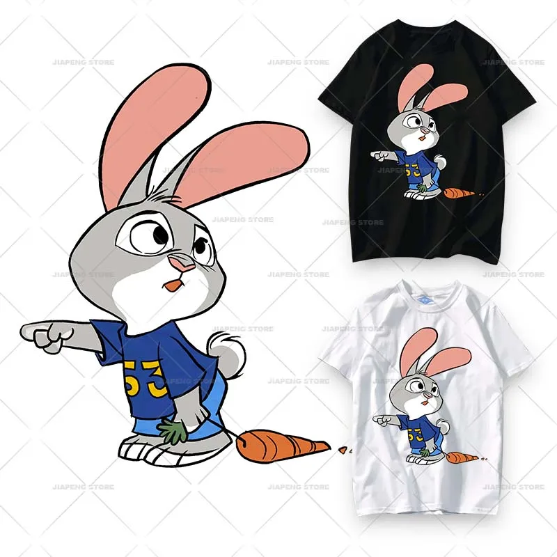 Zootopia Judy Iron on Patches on Baby Clothing Cute Cartoon Disney Heat ...