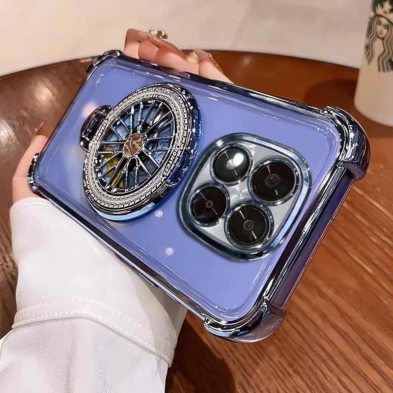 Luxury Magnetic Gyroscope Holder Shockproof Case with Plating Airbag ...