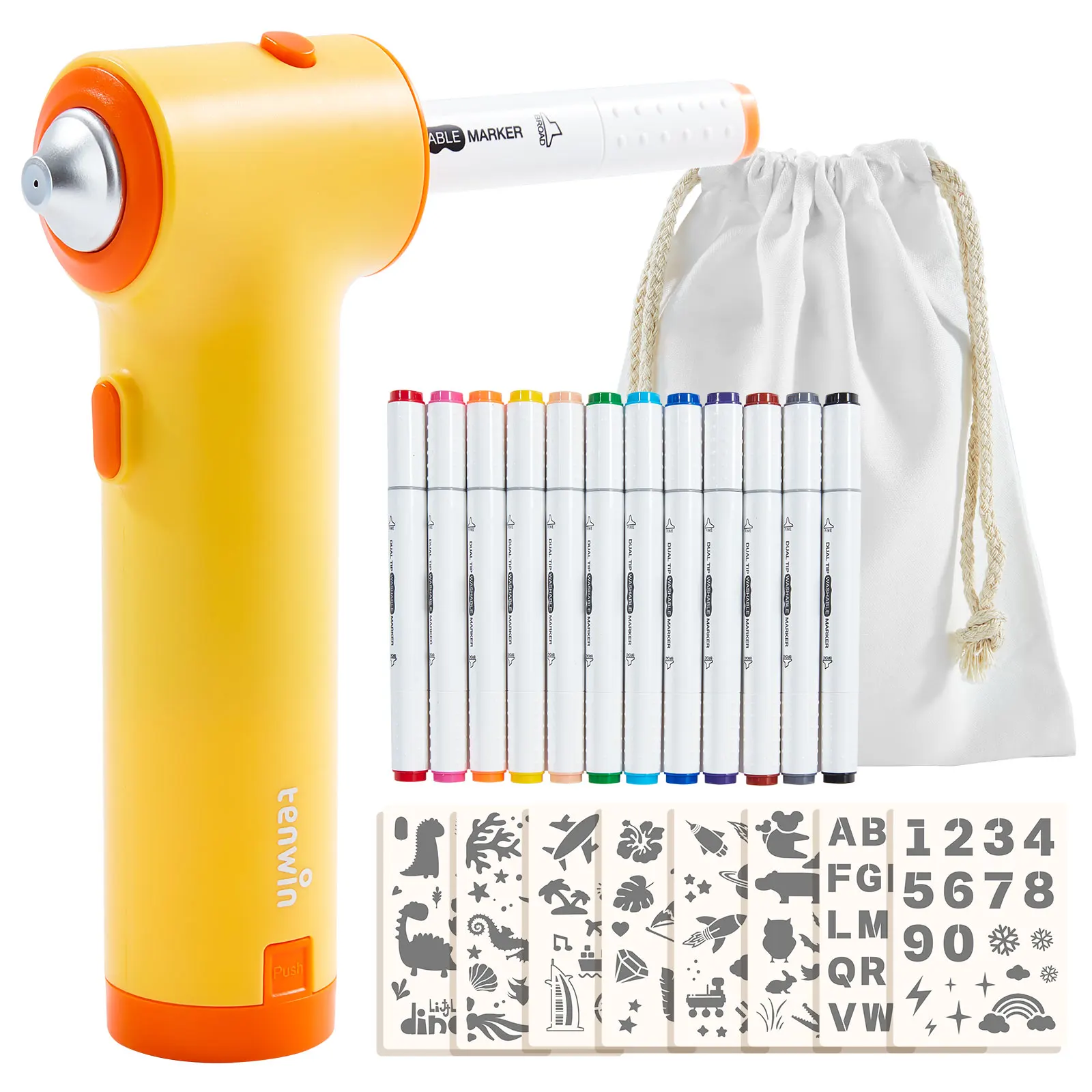 Tenwin 1PCS Marker Electrical Airbrush for Kids Drawing DIY Art ...