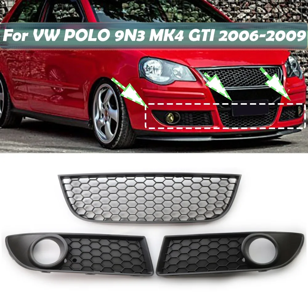 1 Pair Car Front Bumper Lower Fog Light Vent Grille Grill Cover Case ...