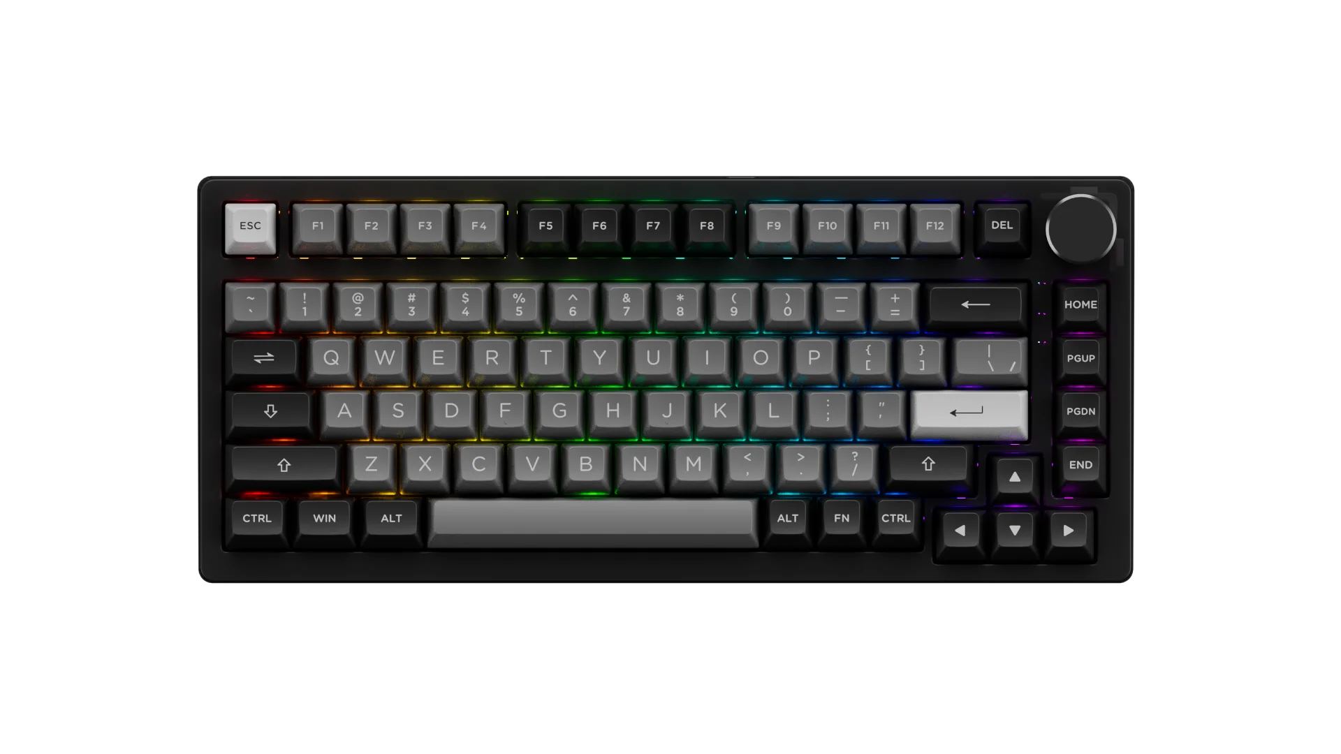 Akko Pc75b Plus Black&silver 75% Hot Swappable Triple Modes Rgb ...