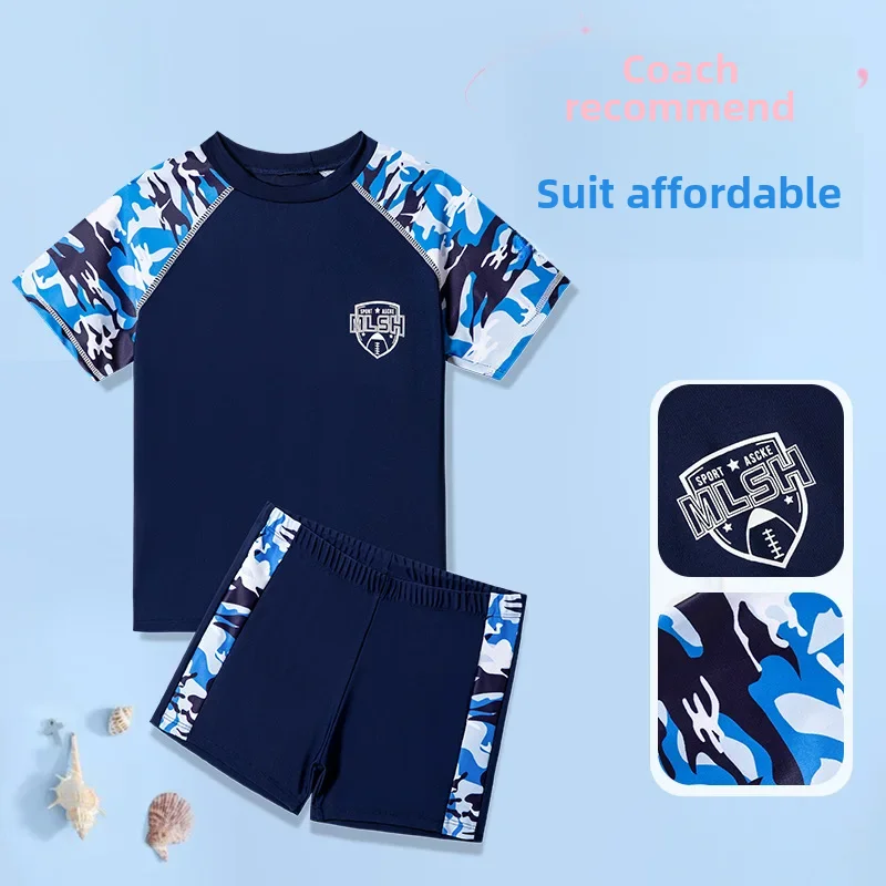 Boys-Swimsuit-Student-Swimming-Training-Suit-Fresh-Fashionable ...