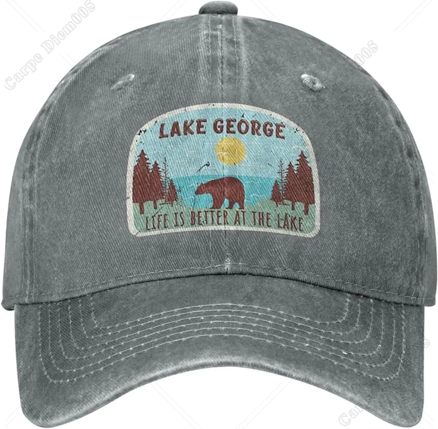 Bear Lake Geoege Life Is Better At The Lake Baseball Cap for Women Men ...