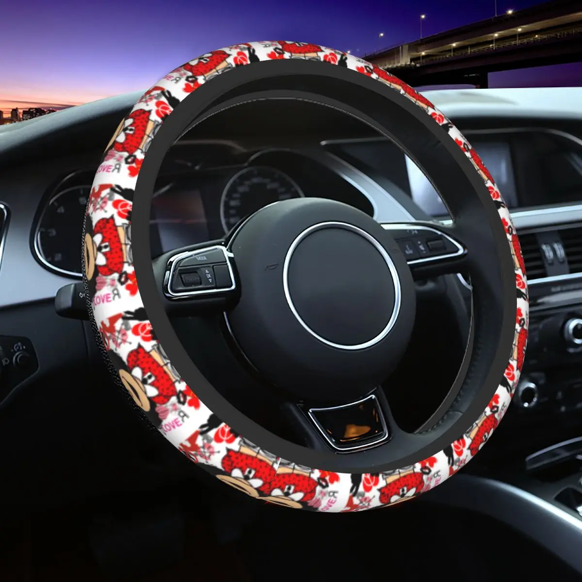 Mafalda Surrounded By Hearts Universal Steering Wheel Cover Fit For ...