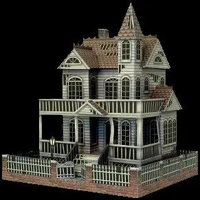 Horror-Mystery-Haunted-House-Building-Halloween-3D-Solid-Paper-Model ...