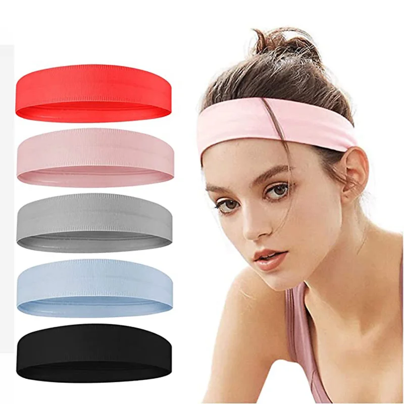 Non-slip-Silicone-Sports-Headband-Sweatband-Solid-Color-Fitness-Running ...