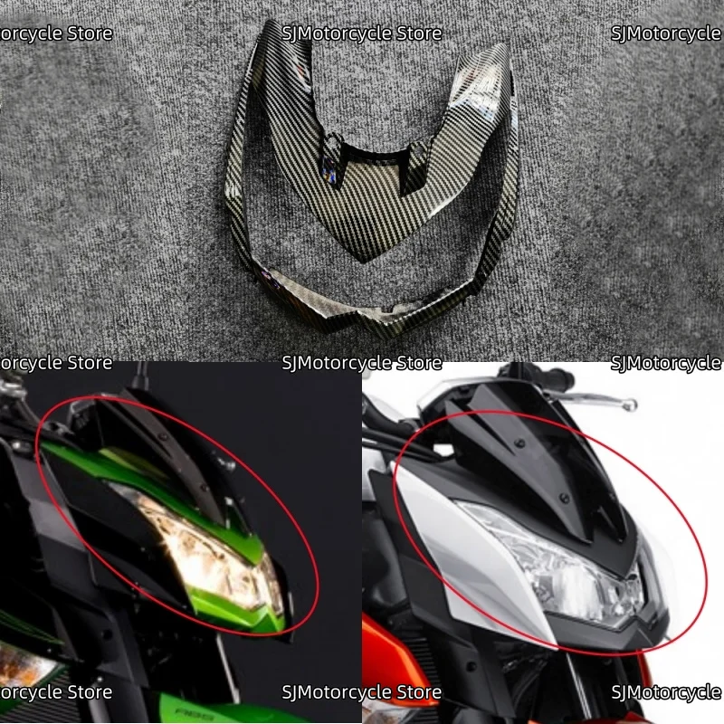 Carbon fiber coating Motorcycle Accessories Finish Front Nose Headlight ...