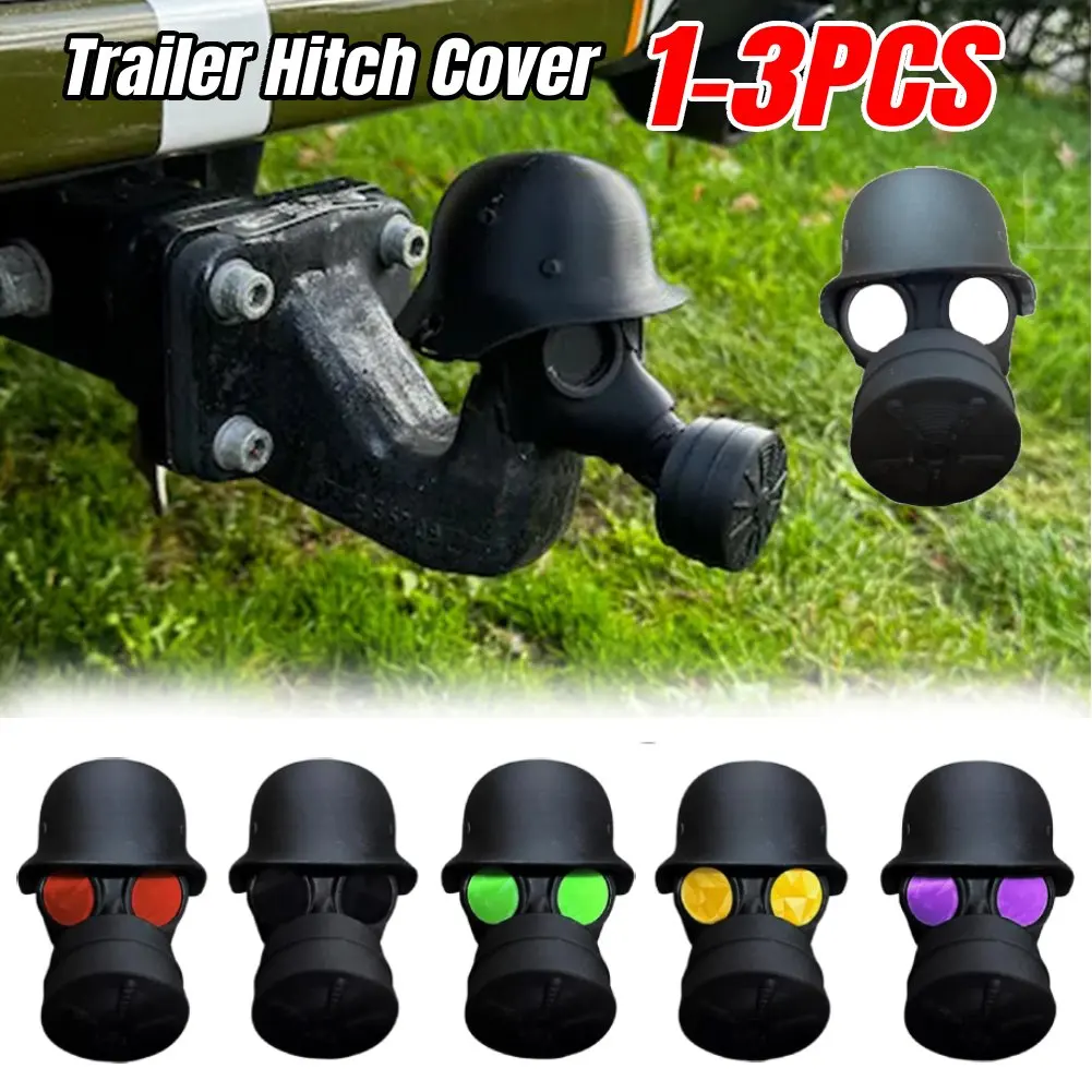 Trailer Hitch Cover Trailer Hitch Ball Cover Helmet and Gas Mask Design ...