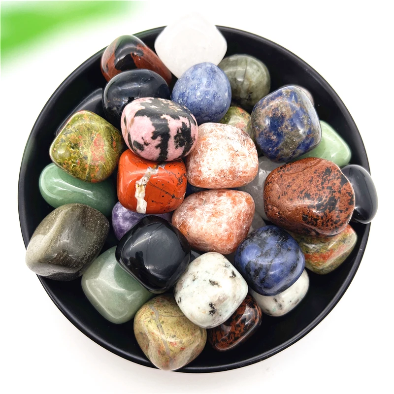 100g Natural Colorful Mix Crystal Irregular Shape Tumbled Stones ...