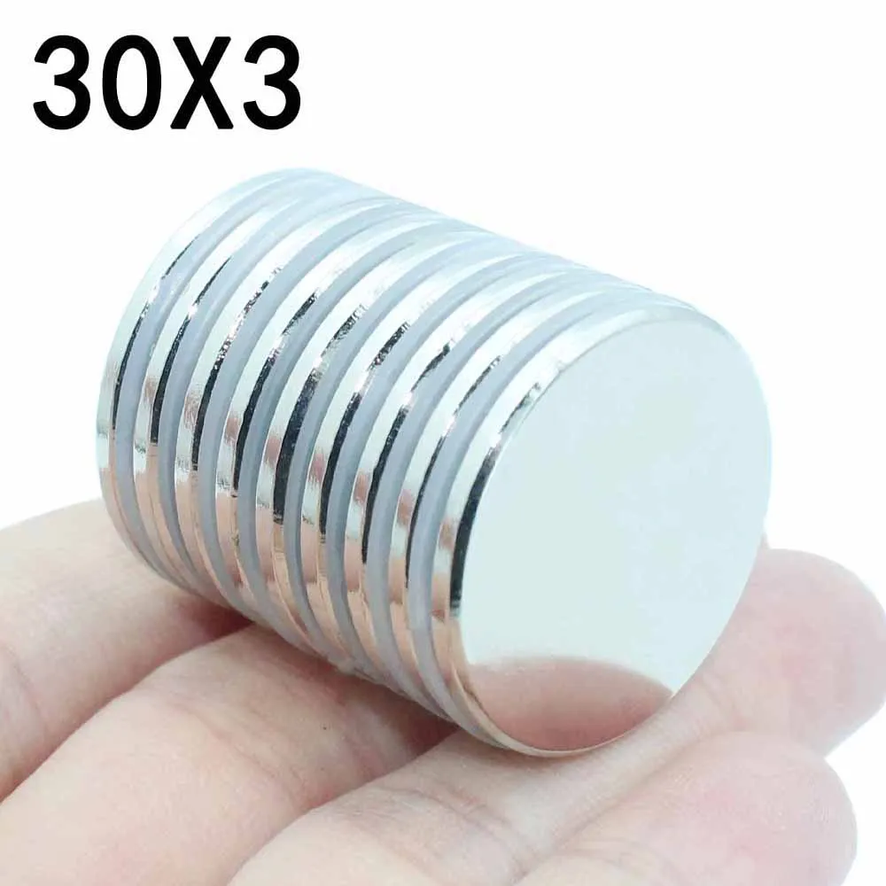 3/5/8/12/15 Pcs 30x3 Neodymium Magnet 30mm x 3mm N35 NdFeB Round Super ...