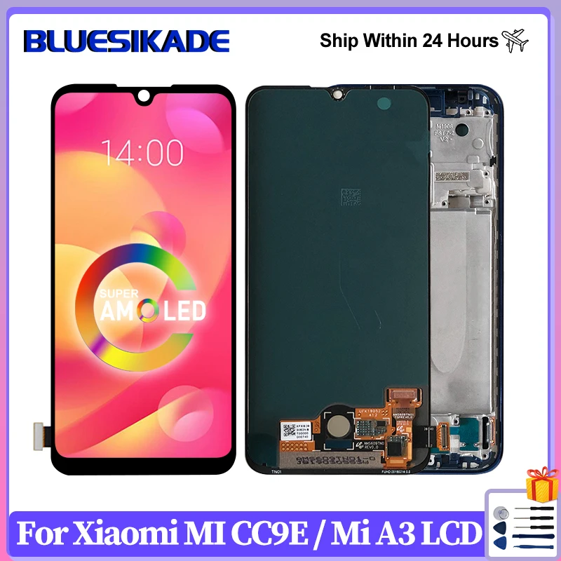 샤오미 Mi A3 LCD 디스플레이용 슈퍼 AMOLED M1906F9SI 터치 스크린 디지 - 티몬
