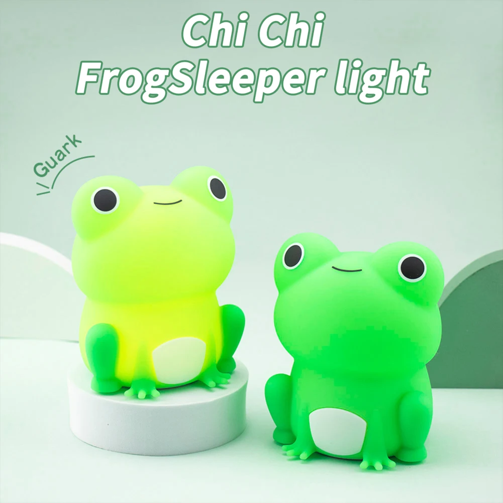 Cute-Silicone-Frog-LED-Night-Light-Touch-Sensor-Dimmable-Timer-USB ...