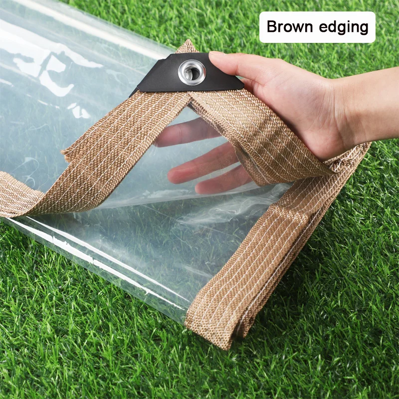 Brown-PEVA-Rainproof-Film-Outdoor-Transparent-Tarpaulin-Waterproof ...