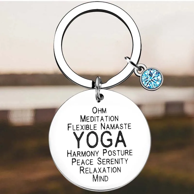 New-Yoga-Key-Chain-Ring-Yoga-Instructor-Gift-Yoga-Teacher-Lotus-Flower ...