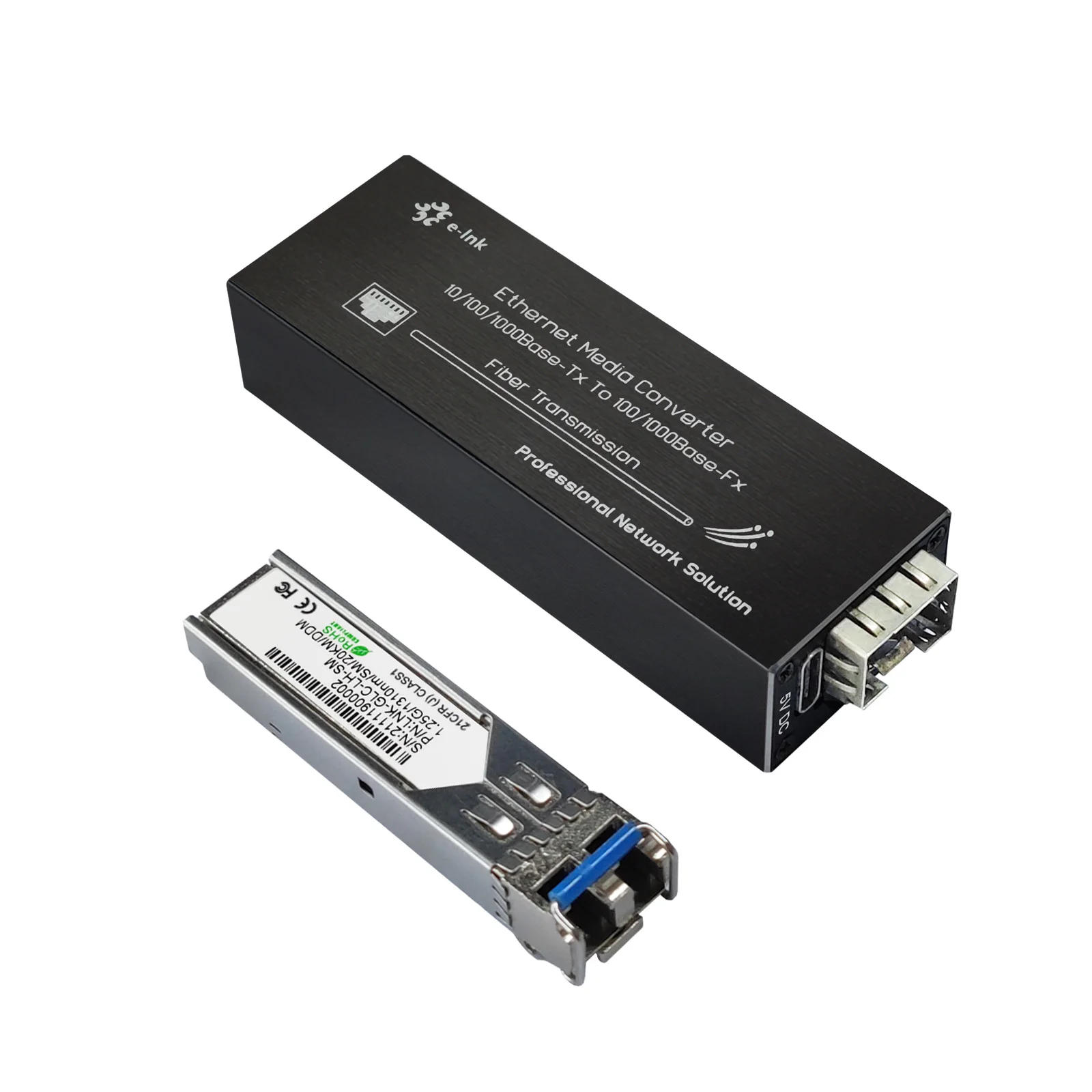 Micro Mini Gigabit SFP Media Converter IP Ethernet Fiber Converter SFP Fiber to RJ45 Optical ...