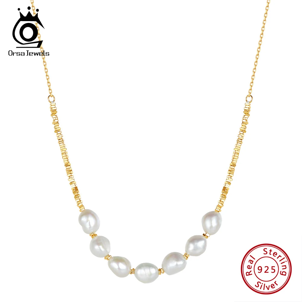 ORSA-JEWELS-Elegant-925-Sterling-Silver-Nugget-Chain-Necklace-with ...