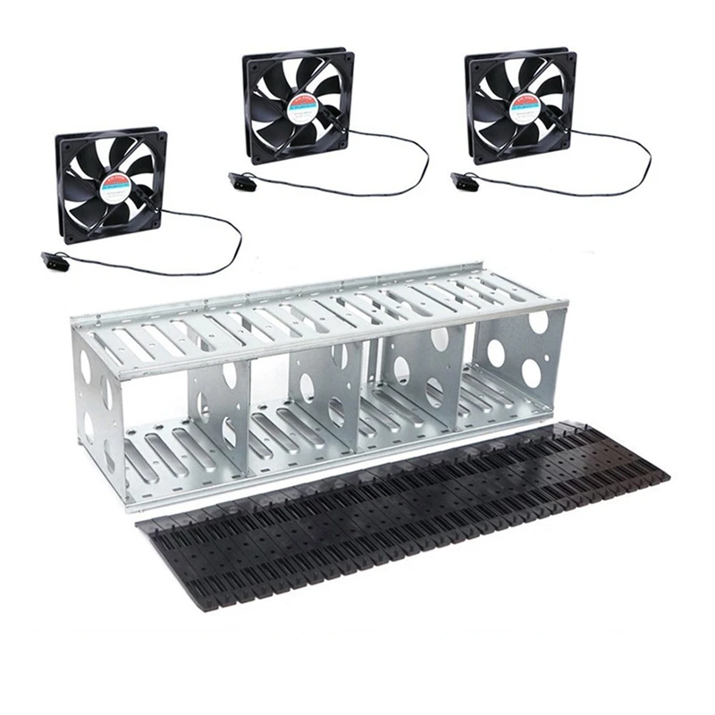 New-16-Bay-Hard-Drive-Cage-3-5-Inch-Rustproof-Hard-Drive-Tray-Rack-PC ...