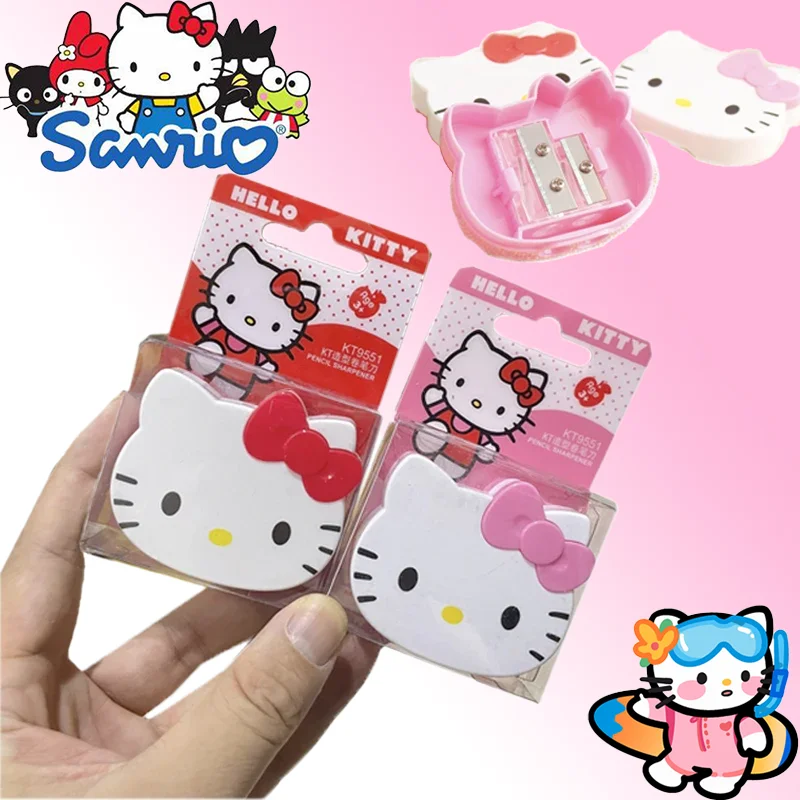 1-3Pcs-Sanrio-Hello-Kitty-Pencil-Sharpener-Double-Hole-Kawaii-Bow-Tie ...
