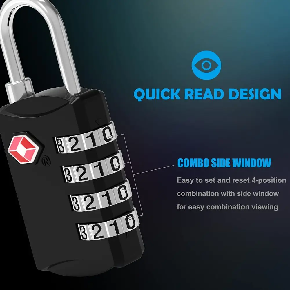 TSA-Customs-Password-Lock-Multi-purpose-4-digit-Combination-Lock-For ...