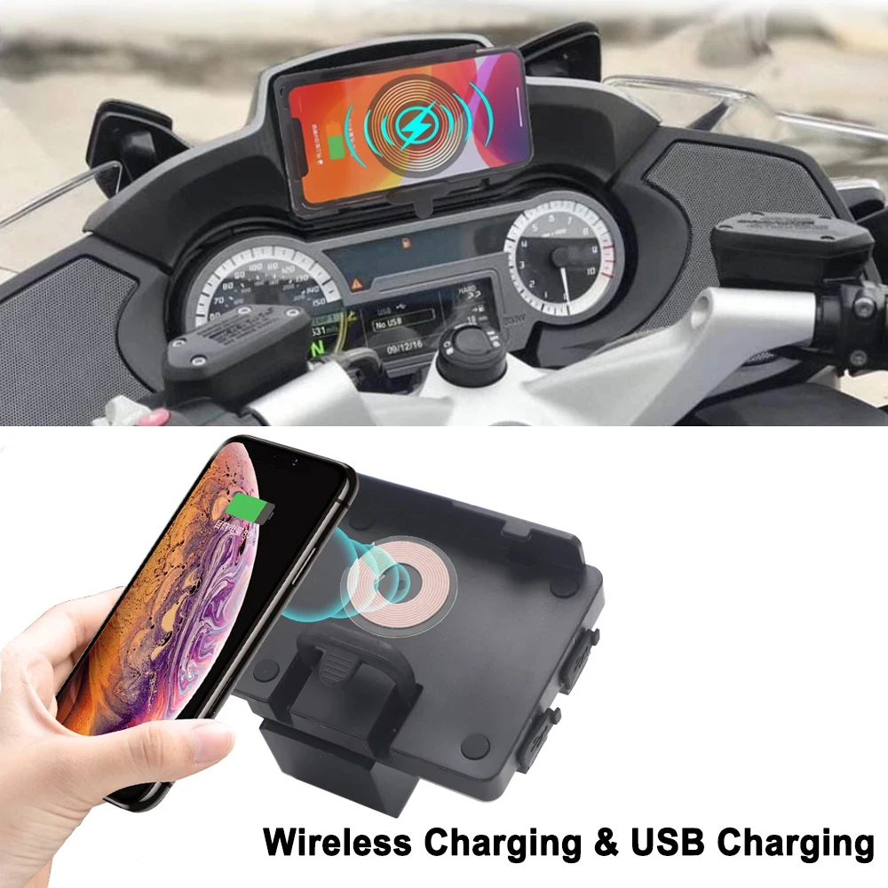 For-BMW-R1200RT-R1250RT-Wireless-Charging-Navigation-Bracket-GPS ...