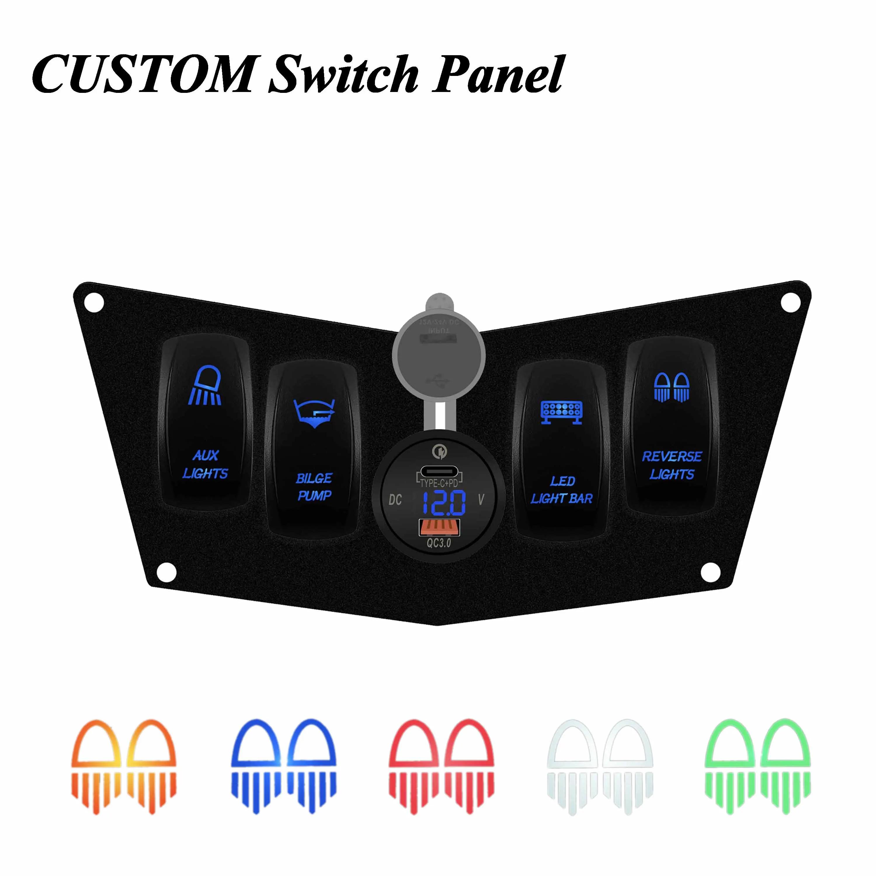 Custom-Aluminum-Dash-Panel-for-Polaris-RZR-XP-900-800-S570-With-Typ-C ...