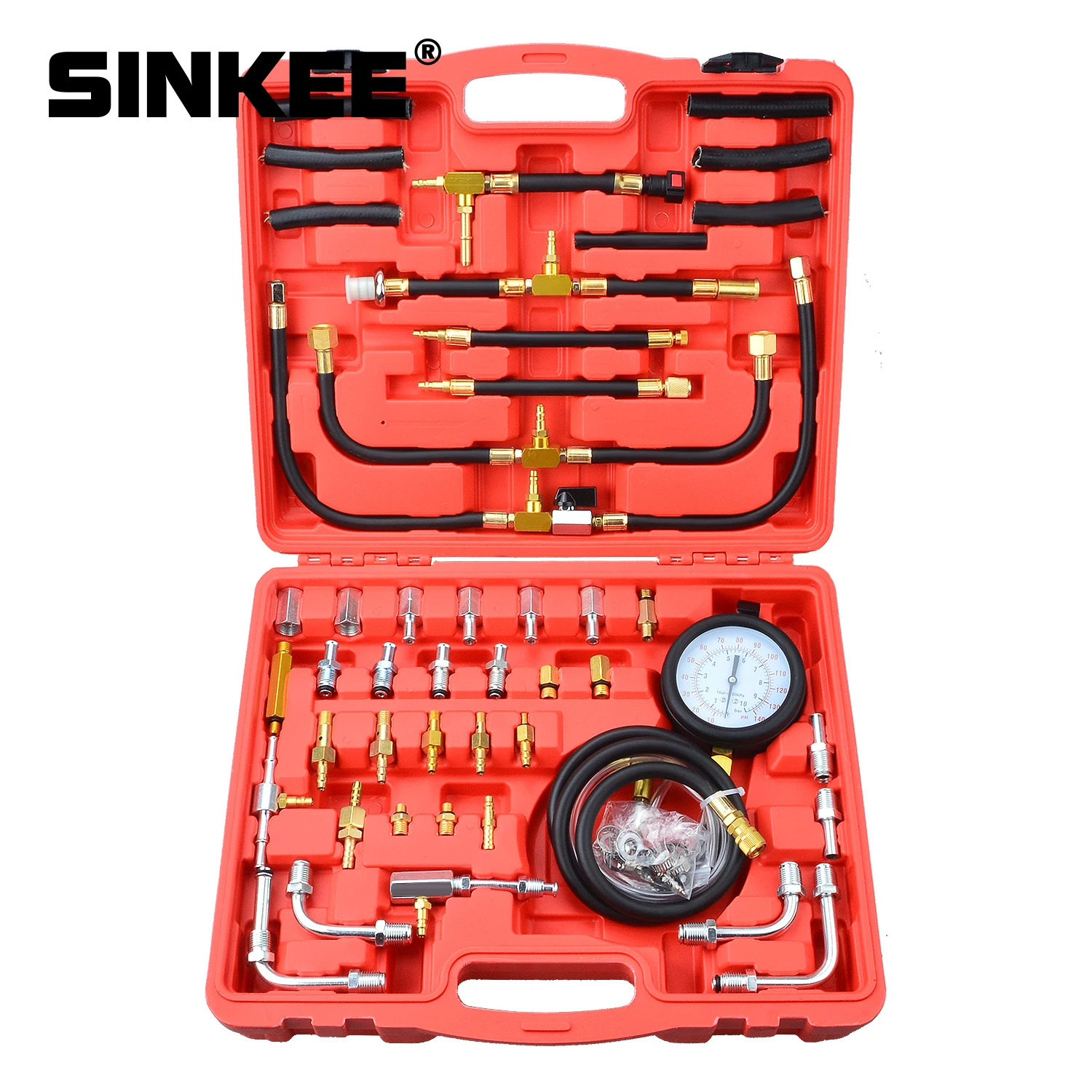 Car Fuel Injection Pump Tester Injector Pressure Test Gauge Diagnostic ...