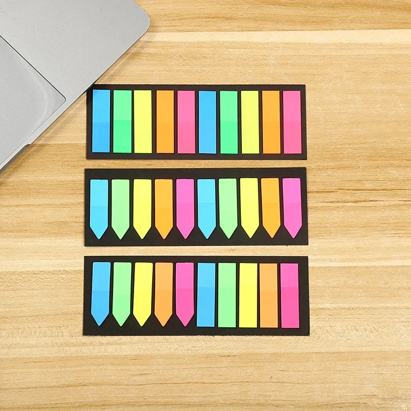 200-Sheets-Color-Stickers-Transparent-Fluorescent-Index-Tabs-Flags ...